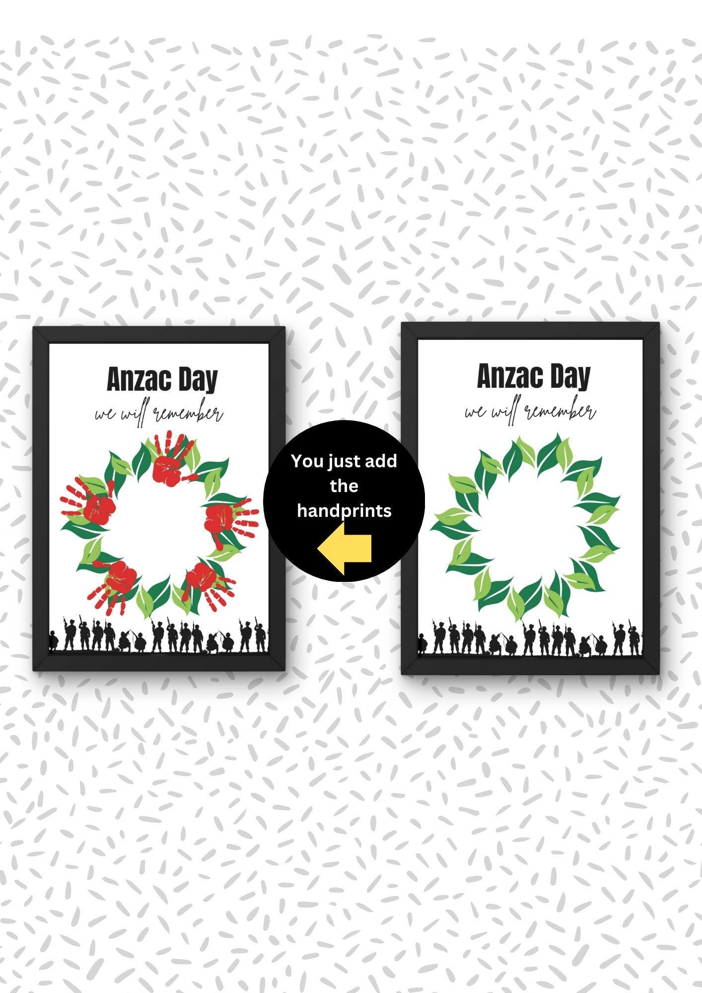 Lest We Forget Handprint Art, Anzac Remembrance Day Craft Bundle, Day ...
