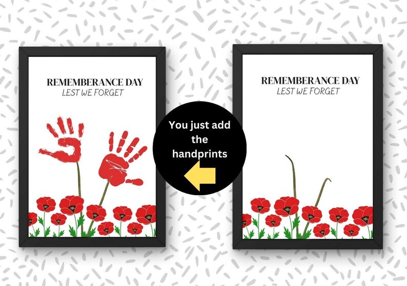 ANZAC Day Handprint Craft Printable | Remembrance Day Kids Activity ...