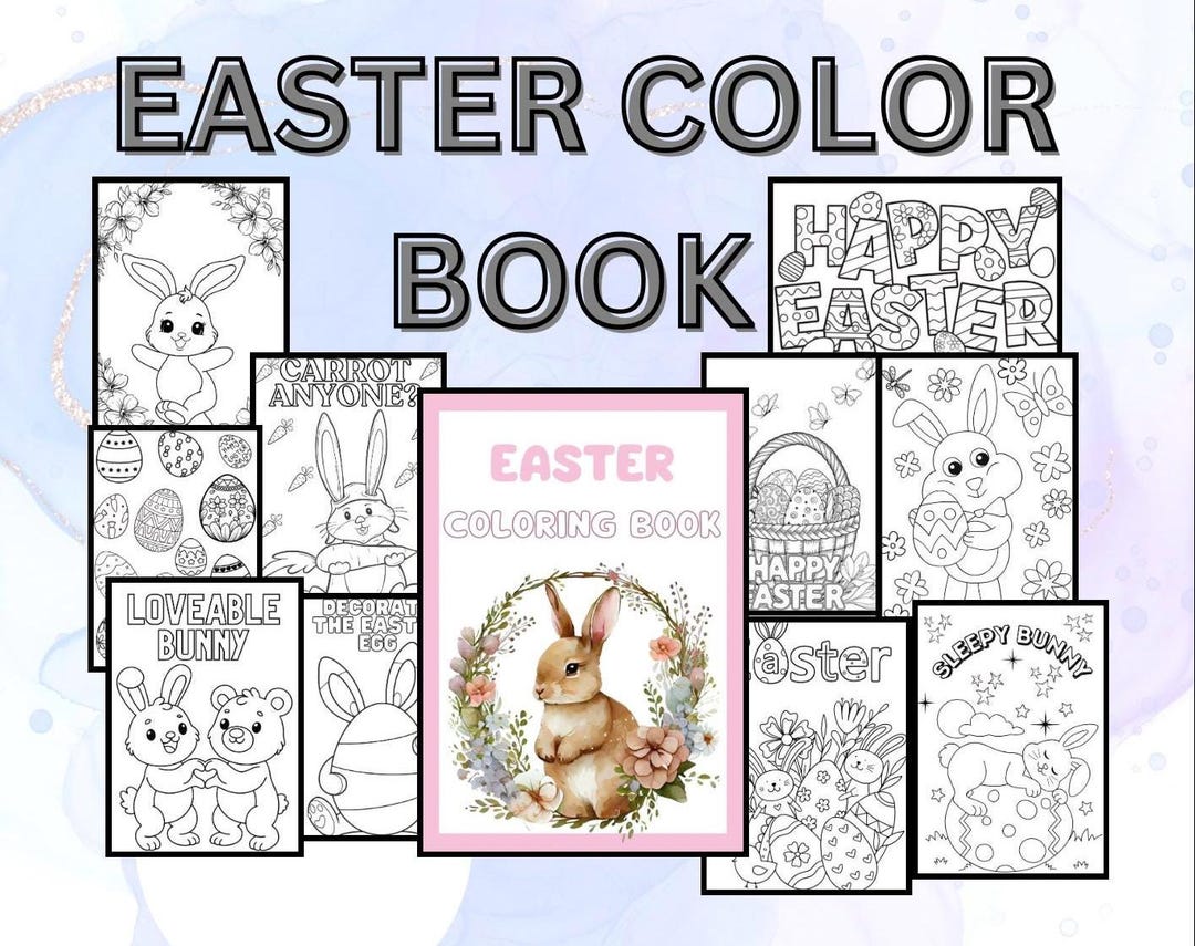 Printable Easter Colouring Book, Easter Coloring Book, Kids Colourings ...