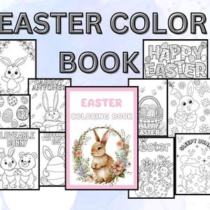 Easter Colouring Book, Kids Printable Coloring Easter Book, Easter ...
