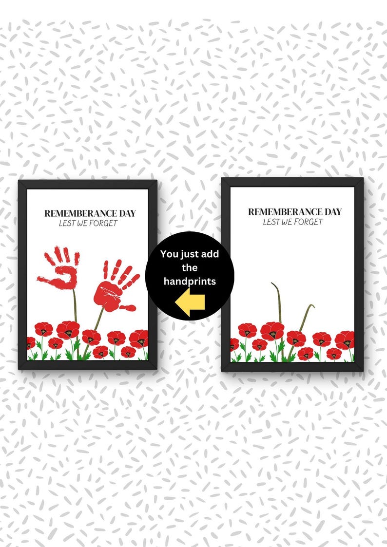 Lest We Forget Handprint Art, Anzac Remembrance Day Craft Bundle, Day ...