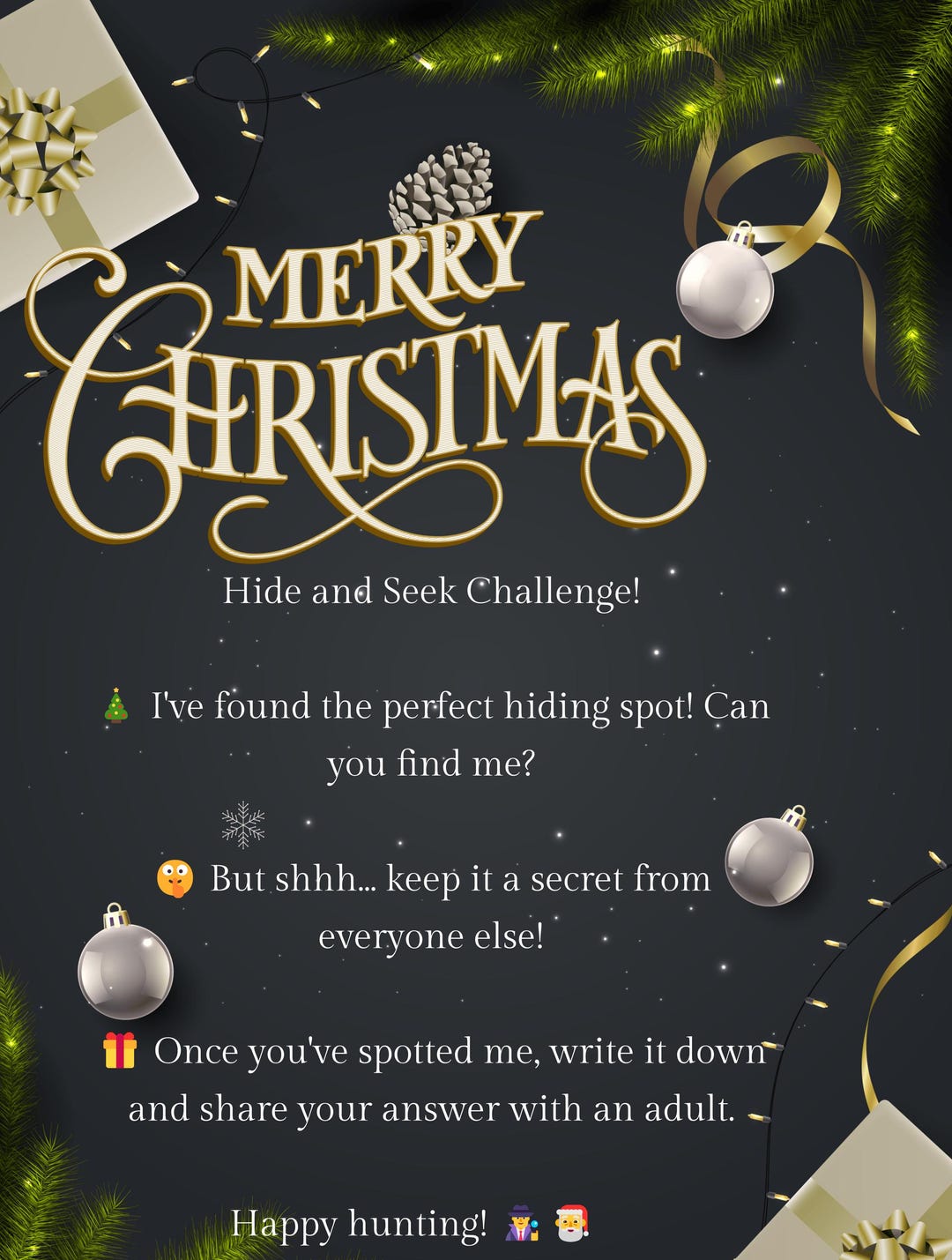 Elf on the Shelf Hide and Seek | Instant Download - Etsy