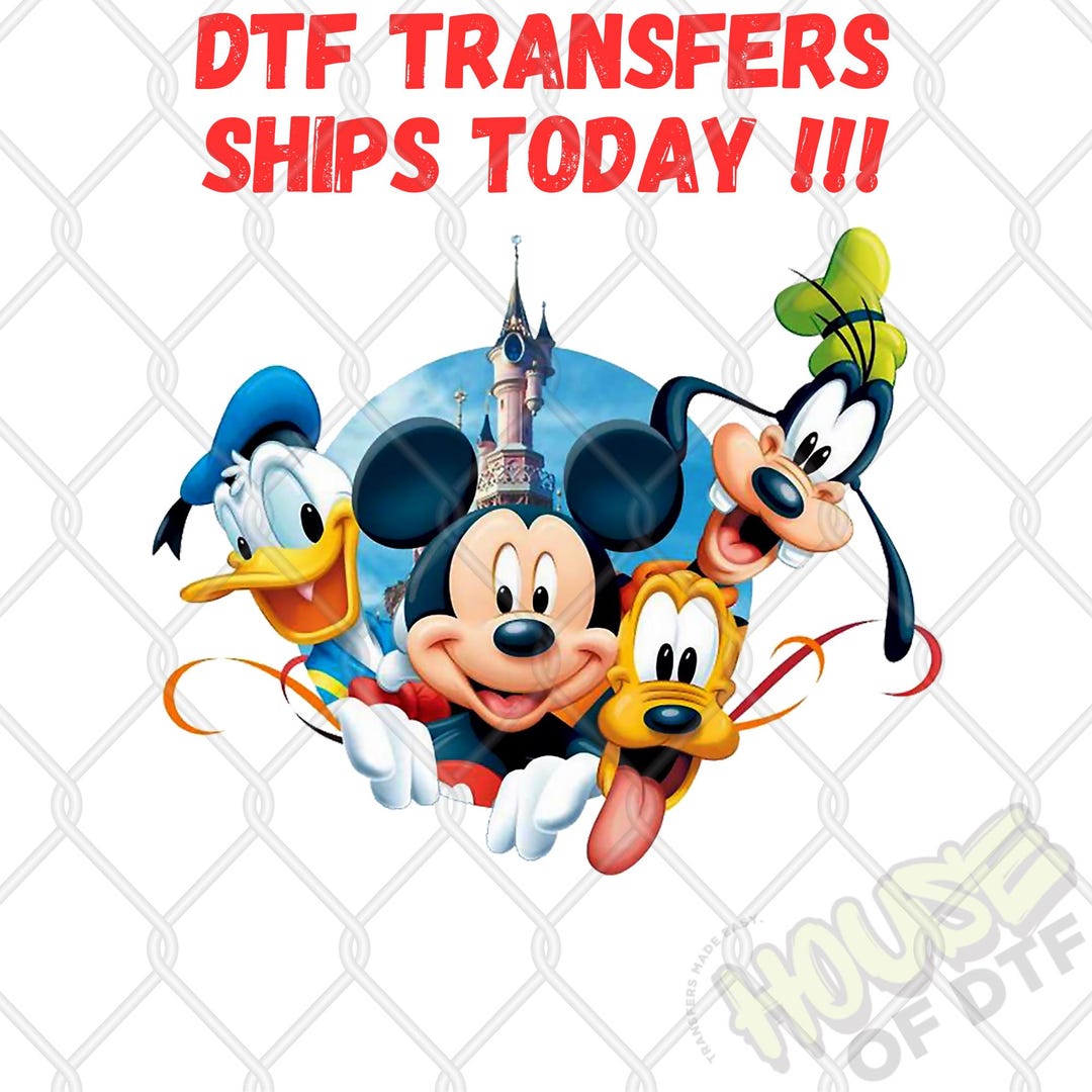 Disney DTF Transfer, Cold Peel, Ready to Press, Trendy DTF Transfers ...