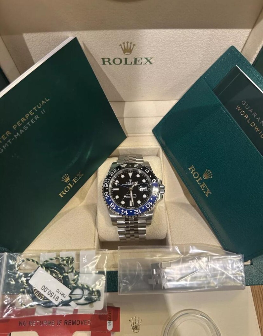 Used ROLEX GMT Master II Batgirl 2023 126710BLNR Box Paper - Etsy