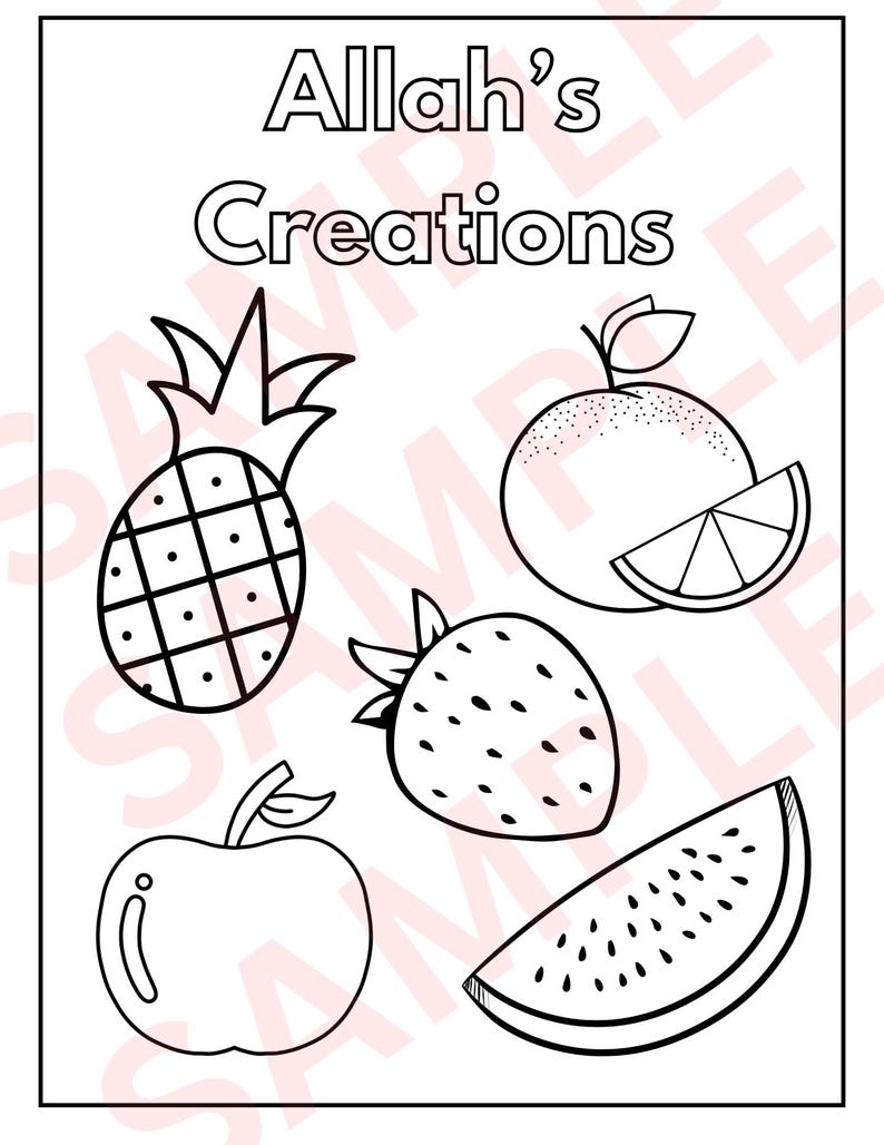 Islamic Coloring Pages What Allah Made for Us Coloring Pages for ...