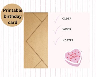 Happy Birthday Card - DIGITAL Download - Printable Birthday Card ...
