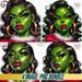 4 Beautiful Afro Black Grinch Png, Black Santa Girl Png,melanin Grinch ...