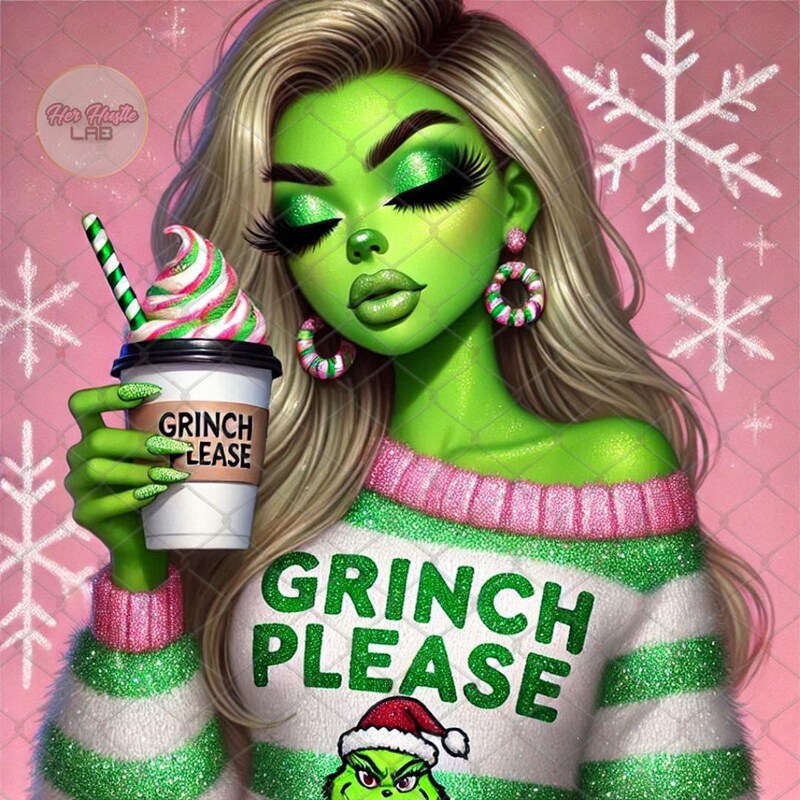 Female Grinch Art - Etsy