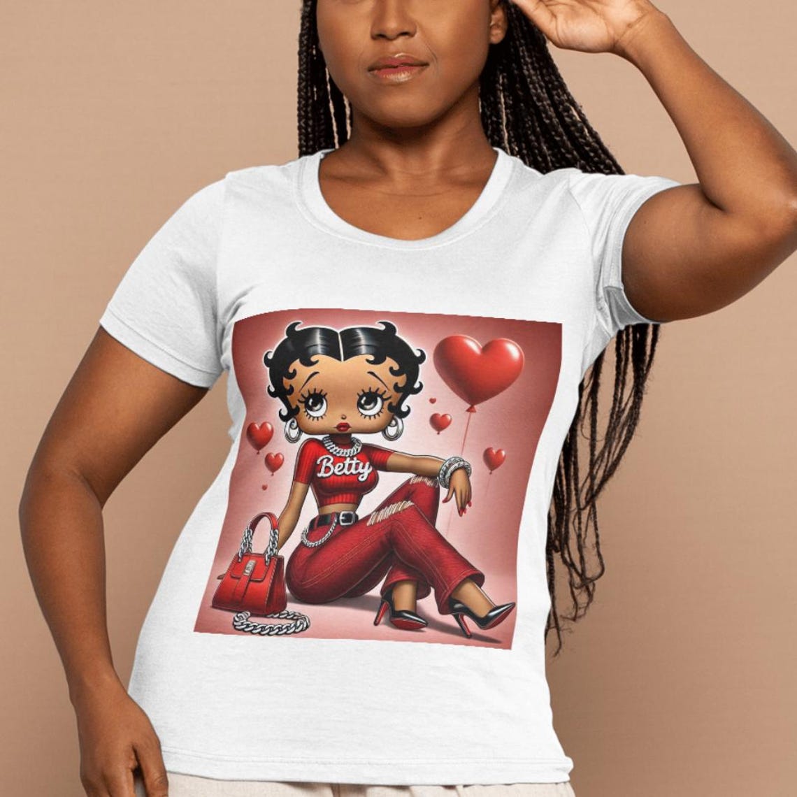 Classy Black Betty Boop Valentines Day, Afro Betty Boop Png, Betty Boop ...