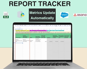 Nonprofit Grant Proposal and Report Tracker, Excel Spreadsheet, Google ...