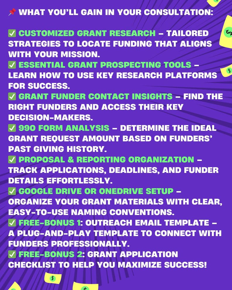 Grant Research & Funding Strategy Consultation, Find the Right Grants ...