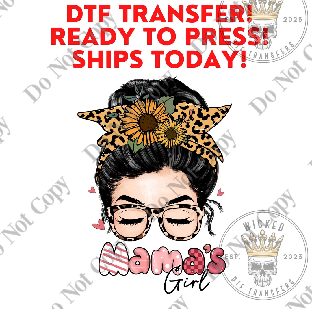 Mother's Day DTF Transfer, Family Design Ready to Press, Custom DTF ...