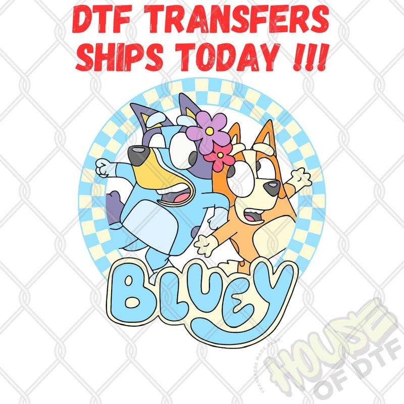 Bluey Heat Transfer - Etsy