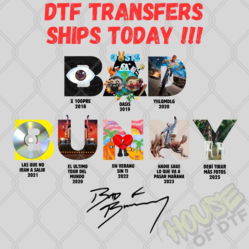 Hip Hop Rappers DTF Transfer, Cold Peel, Ready to Press, Trendy DTF ...