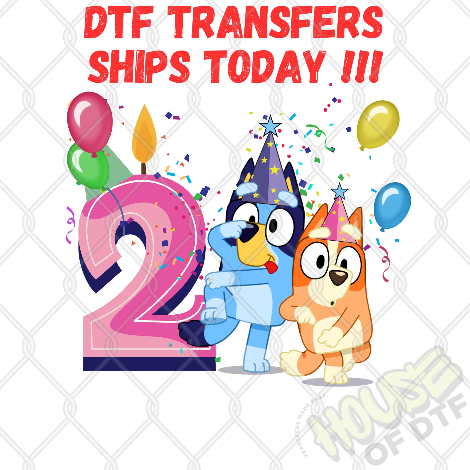 Blue Dog Disney DTF Transfer, Family Design Ready to Press, Custom DTF ...