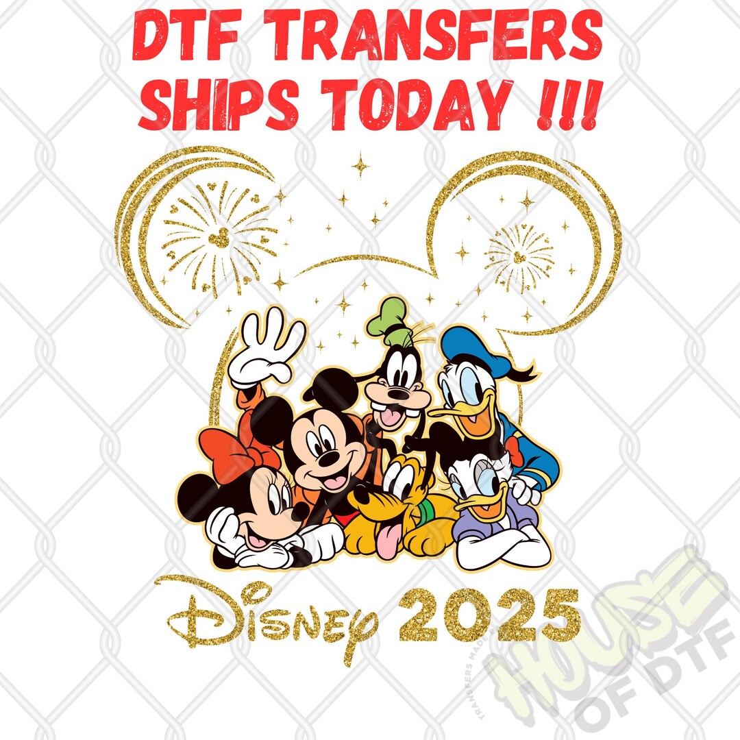 Disney DTF Transfer, Family Design Ready to Press, Custom DTF Print ...