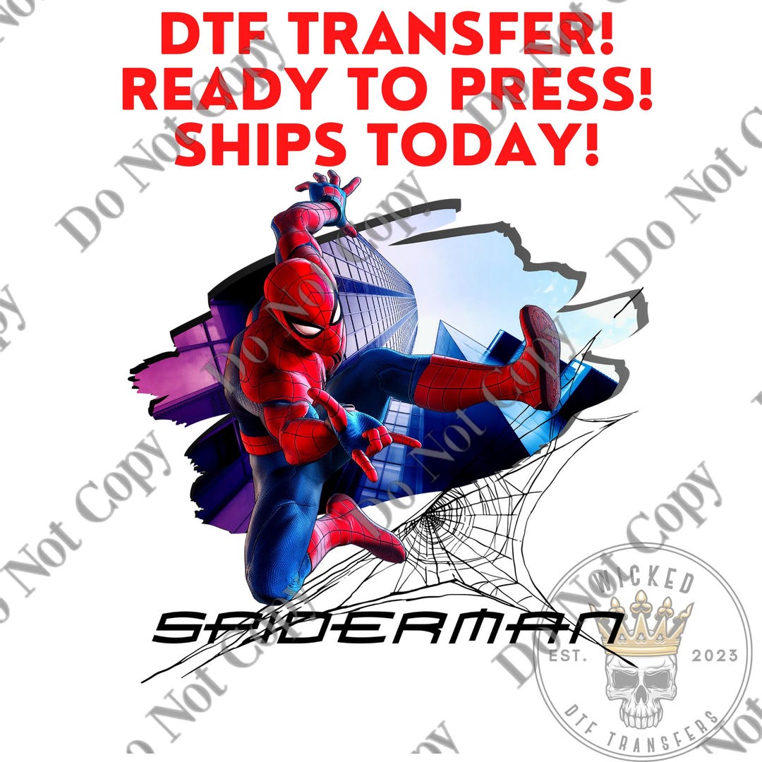 Red Spider Disney DTF Transfer, Family Design Ready to Press, Custom ...