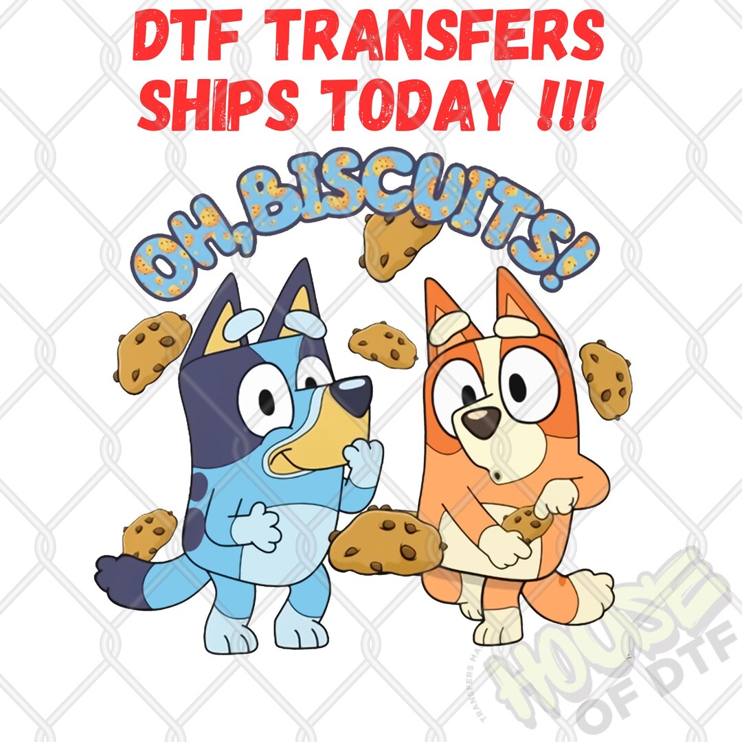Blue Dog Disney DTF Transfer, Family Design Ready to Press, Custom DTF ...