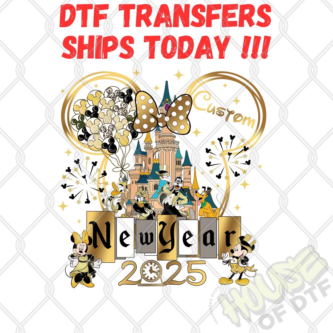 Disney DTF Transfer, Family Design Ready to Press, Custom DTF Print ...