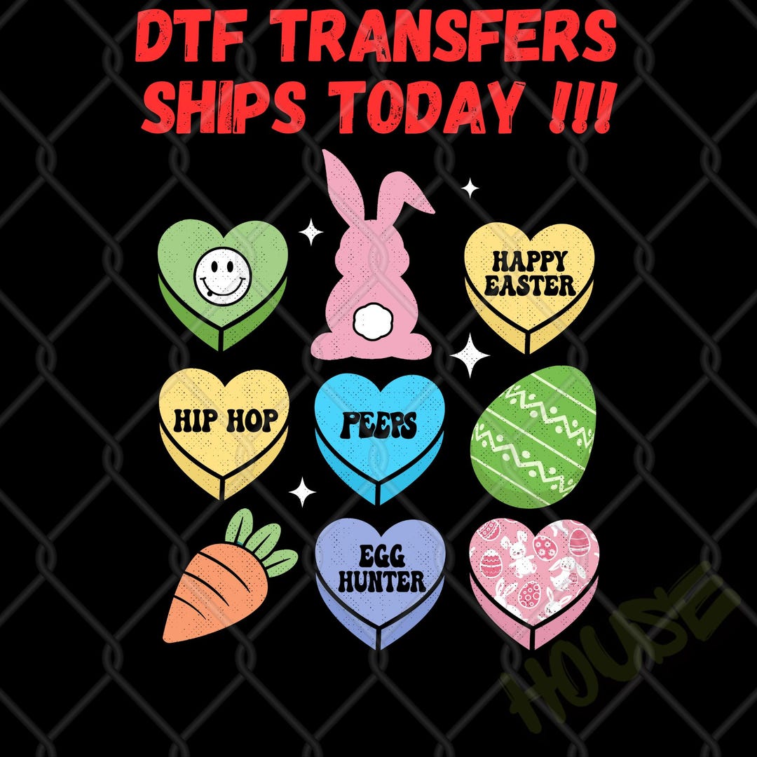 Easter DTF Transfer, Family Design Ready to Press, Custom DTF Print ...