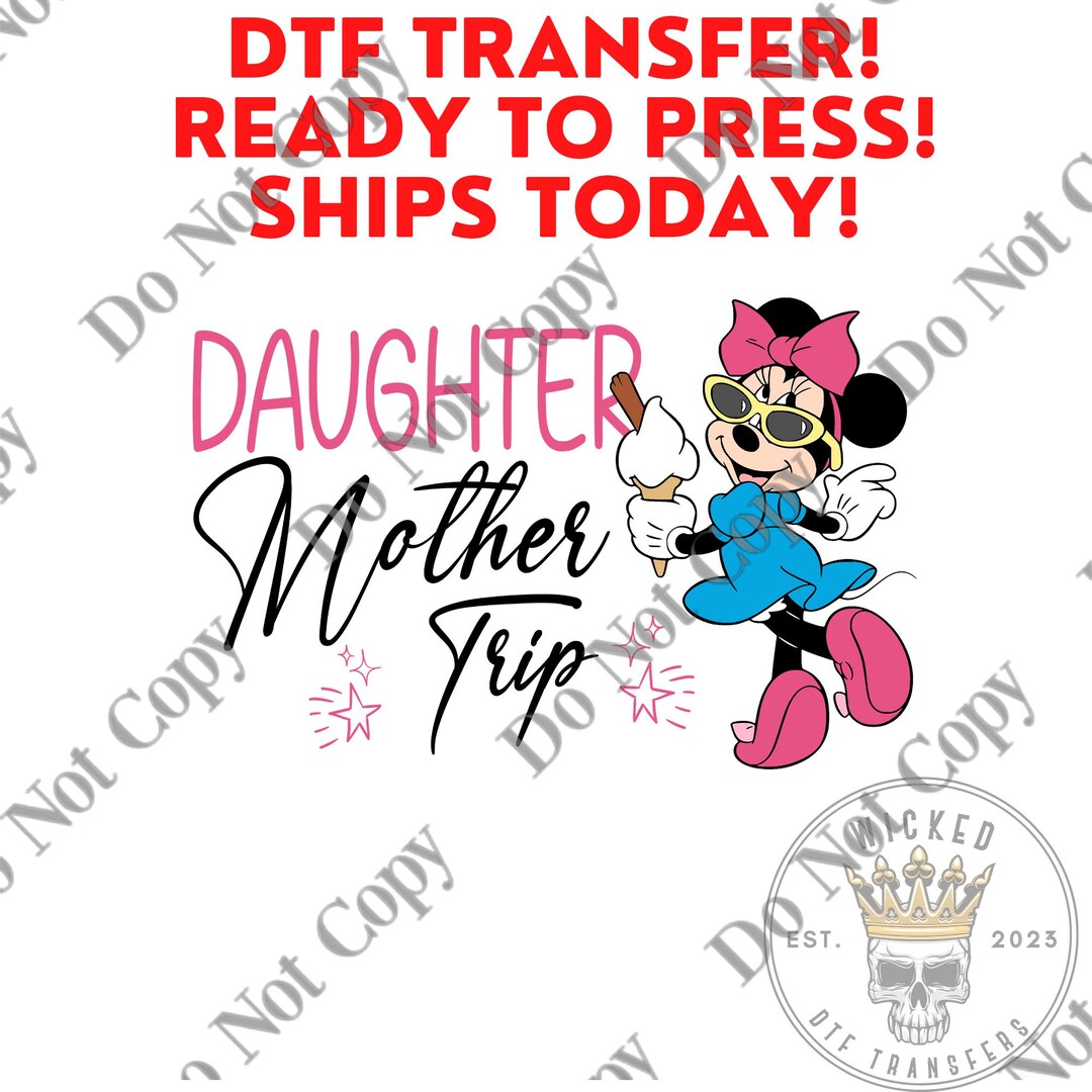 Disney DTF Transfer, Family Design Ready to Press, Custom DTF Print ...