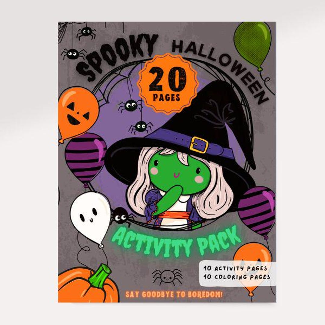 Halloween Coloring and Activity PACK 20 Pages Downloadable PDF - Etsy
