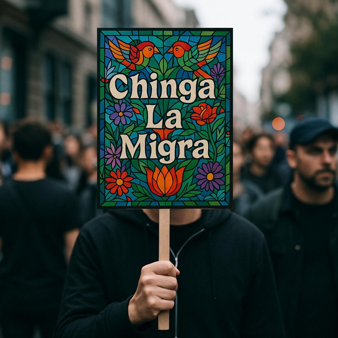 Immigrant Rights Yard Sign,chinga La Migra Anti Garden Sign Decor ...