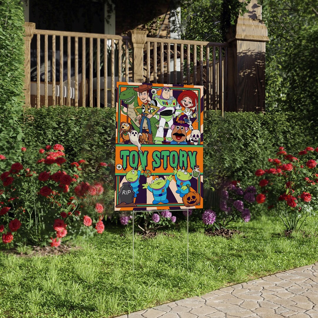 Disney Toy Story Halloween Yard Sign,custom Toys Character Yard Decor ...
