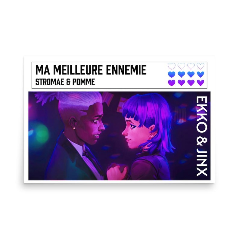 ARCANE POSTER Ekko & Jinx Dance Ma Meilleure Ennemie Hearts Iconic ...