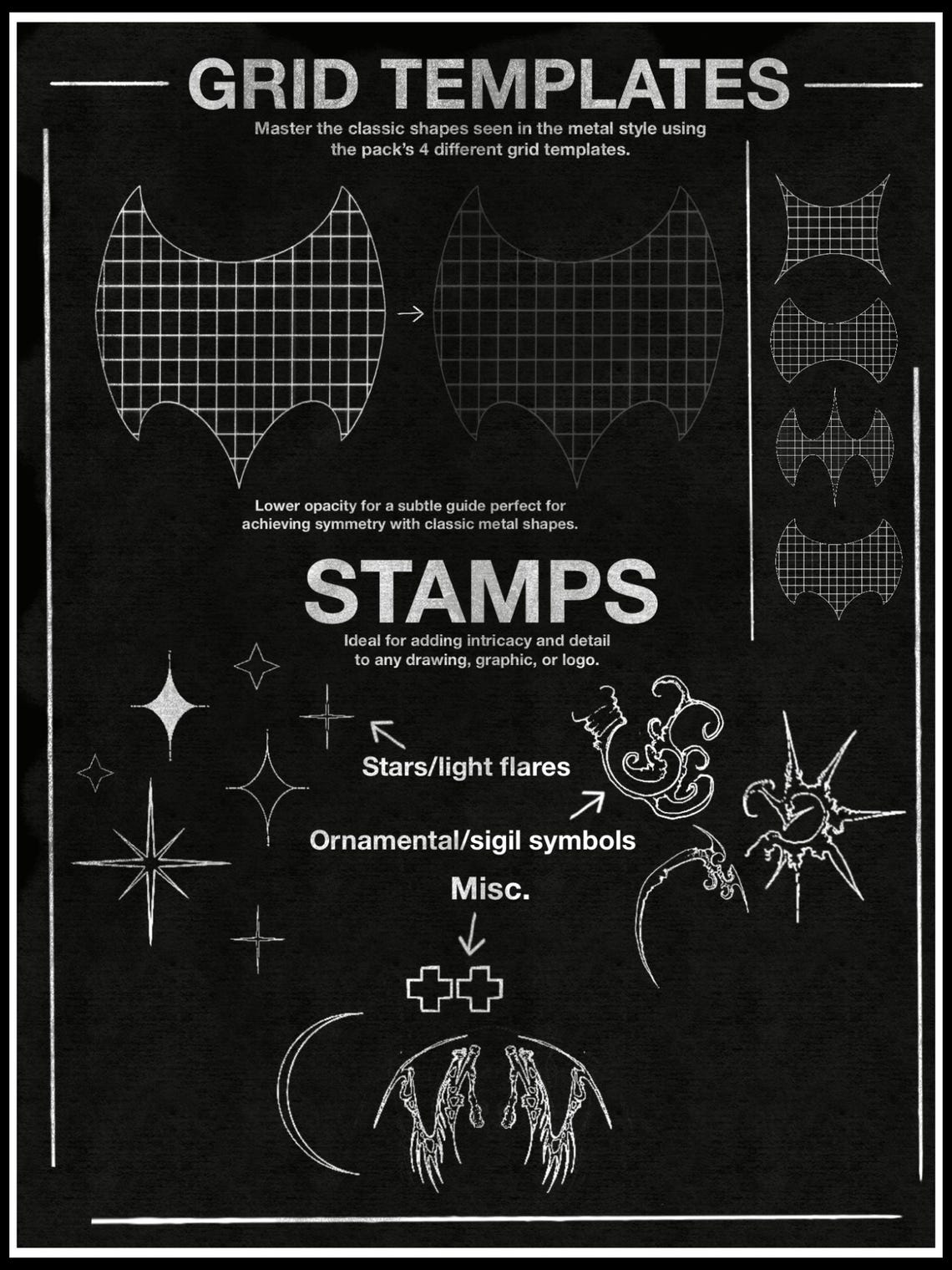 Grunge Metal Procreate Cybersigilism Neo Tribal Ornamental Gothic ...