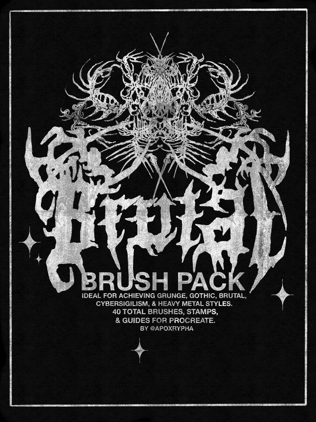 Grunge Metal Procreate Cybersigilism Neo Tribal Ornamental Gothic ...