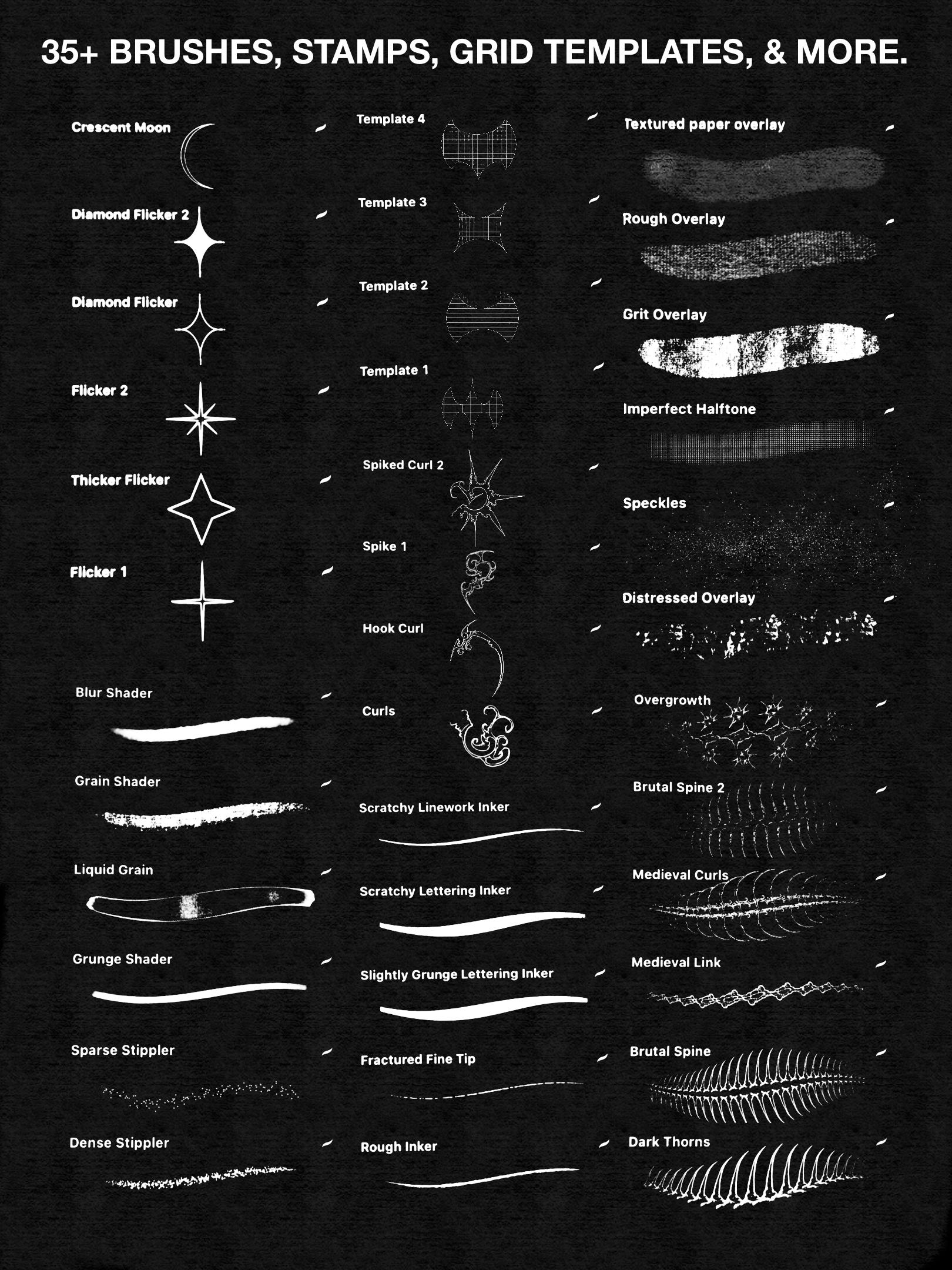 Grunge Metal Procreate Cybersigilism Neo Tribal Ornamental Gothic ...