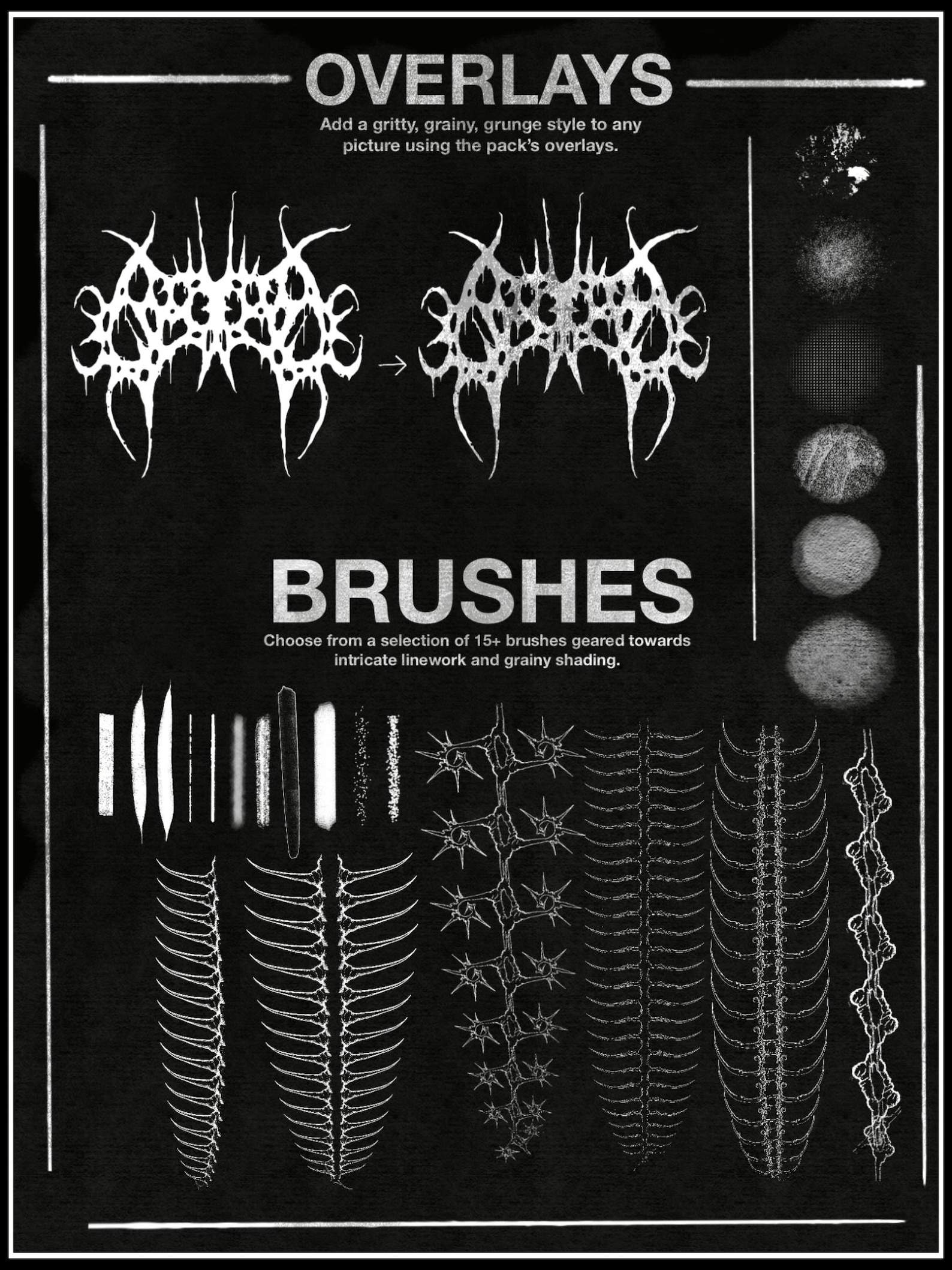 Grunge Metal Procreate Cybersigilism Neo Tribal Ornamental Gothic ...