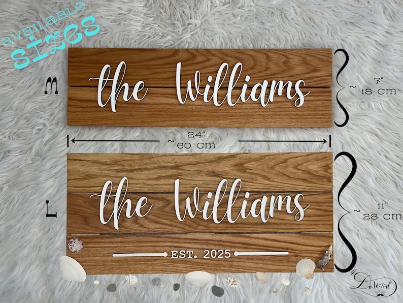 Personalized Family Name Sign – 3D Oak Wood, Wedding Gift - Etsy