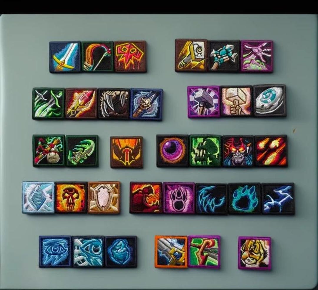 World of Warcraft Iron-on Patch: Embroidered Gamer Icon Badge - 4cm - Etsy