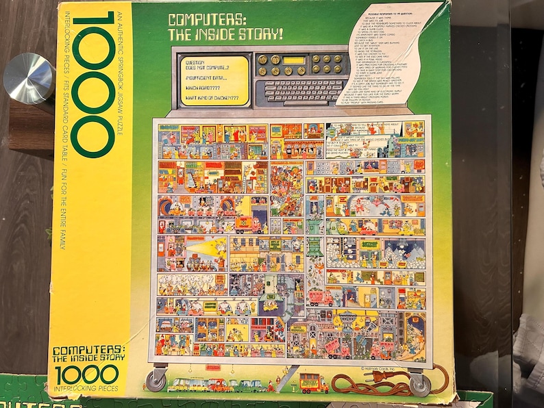 SPRINGBOK PUZZLE - Vintage 1980s Computers Inside Story 1000 Piece - No ...