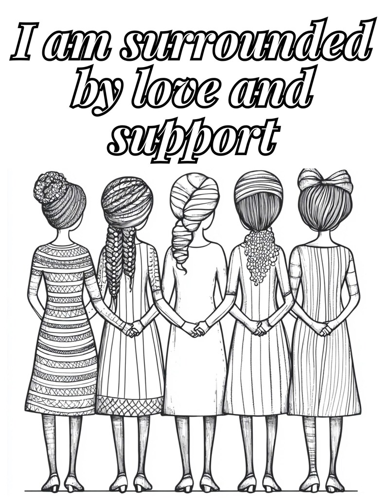 Affirmation Coloring Book Digital Downloadable Pages - Etsy