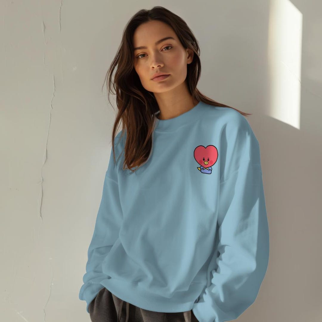 BTS BT21 Sweatshirt, Kpop Fans Unisex Top, Casual Streetwear, Korean ...