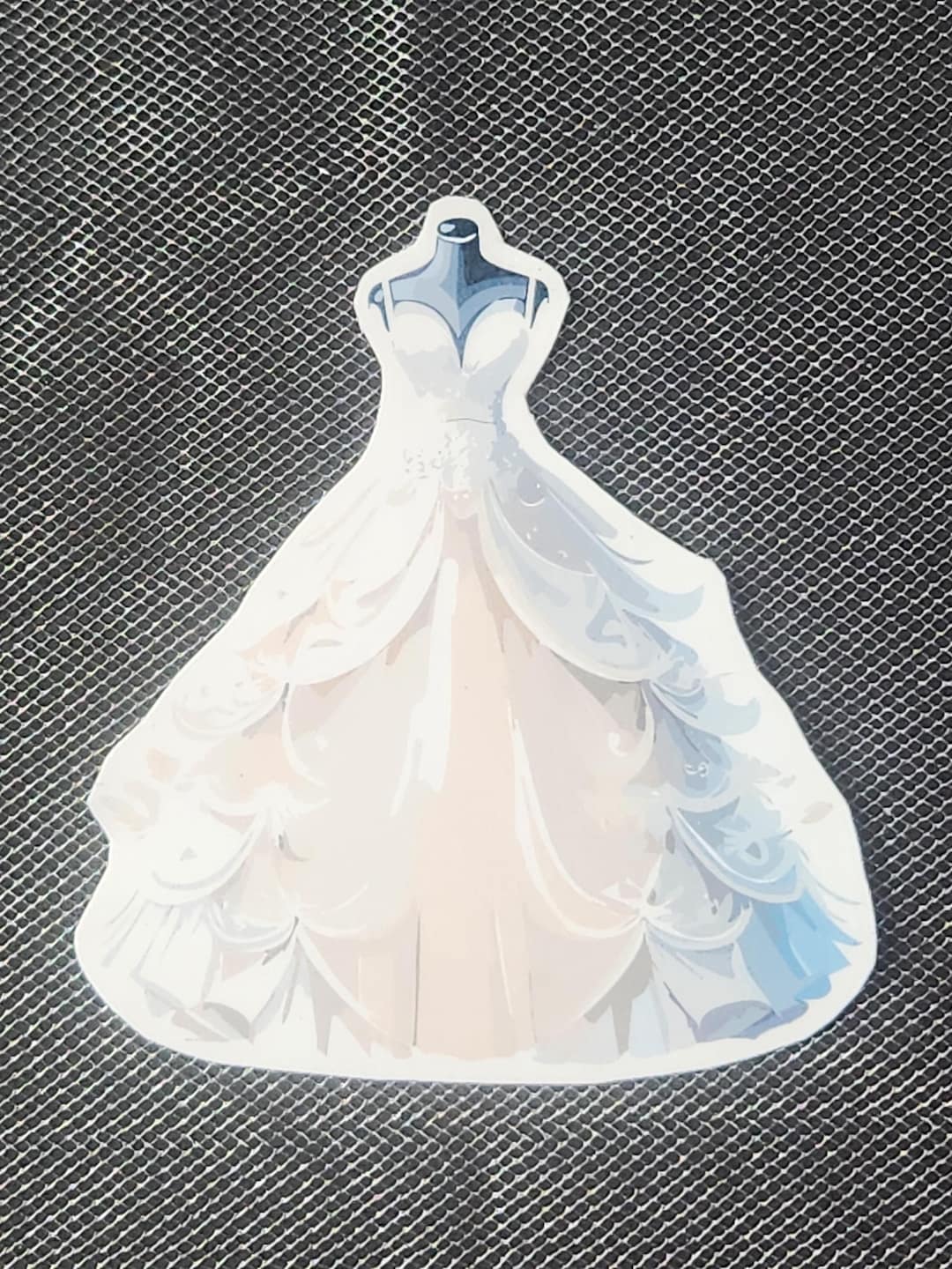 Elegant Wedding Dress Sticker – Bridal Gown Vinyl Decal for Planners ...