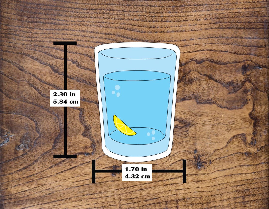 Glass of Water Sticker - Etsy