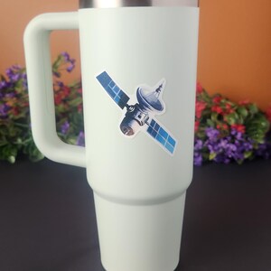 Satellite Space Sticker – Outer Space Science Vinyl Decal for Laptops ...