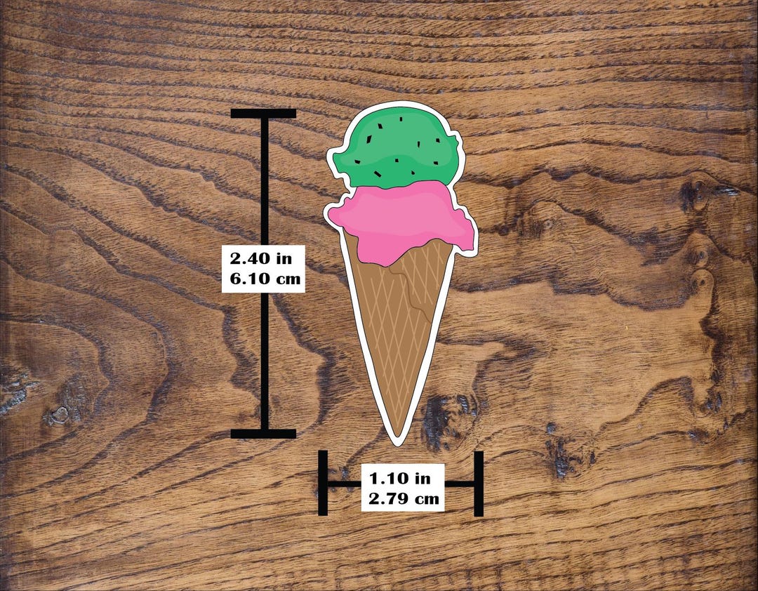 Ice Cream Cone Sticker - Etsy
