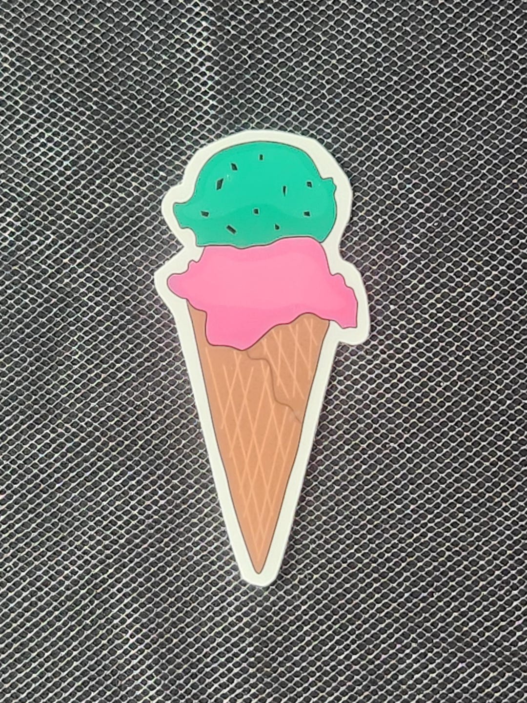 Ice Cream Cone Vinyl Sticker – Sweet & Fun Dessert Aesthetic - Etsy