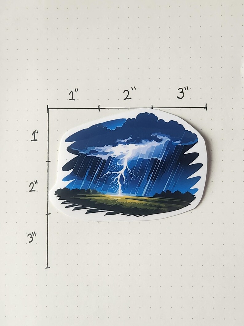 Lightning Storm Sticker - Etsy