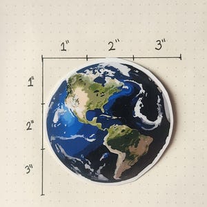 Earth Planet Wall Sticker - Solar System Wall Decal for Kids Room ...