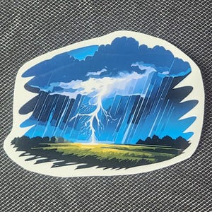 Lightning Storm Sticker - Etsy
