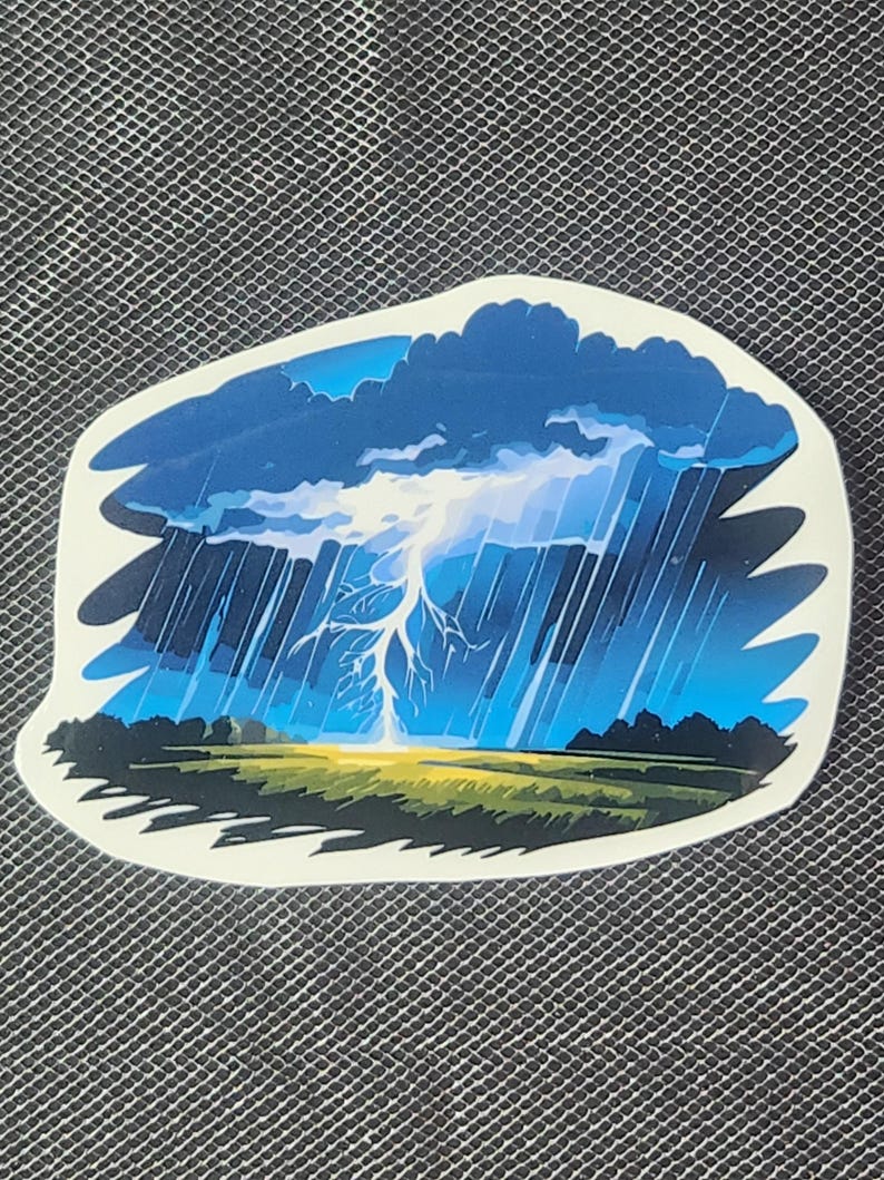 Lightning Storm Sticker - Etsy