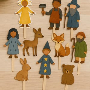 Waldorf-inspired Printable Puppets | 40 Character Set | Digital ...