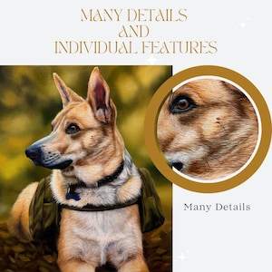 Custom Oil Pet Portrait: Realistic Dog Painting on Canvas, Memorial ...