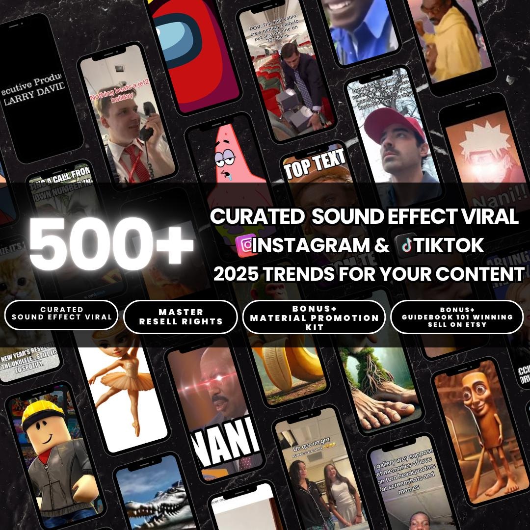 Viral Sound Effects Pack: 2025 Tiktok & Instagram Trends, Master Resell ...